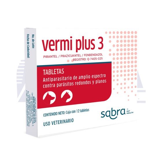 Vermi plus 3 - 12 tabletas - FYNSAMX